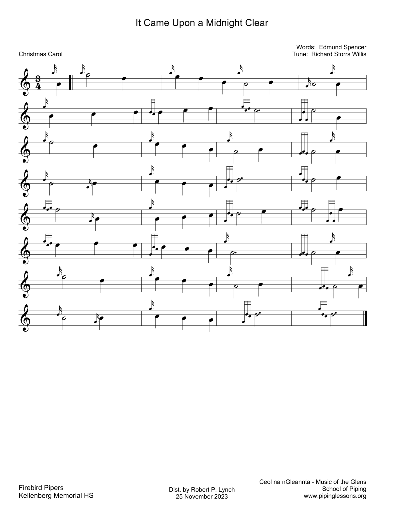 It Came Upon a Midnight Clear – Ceol na nGleannta – Music of the Glens ...